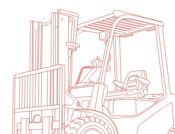 Forklift Vector Line Drawing Illustration, AI, CDR, DXF, Eps, Pdf ...