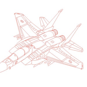 F-15 Strike Eagle Vector Line Art (digital Download) - Etsy