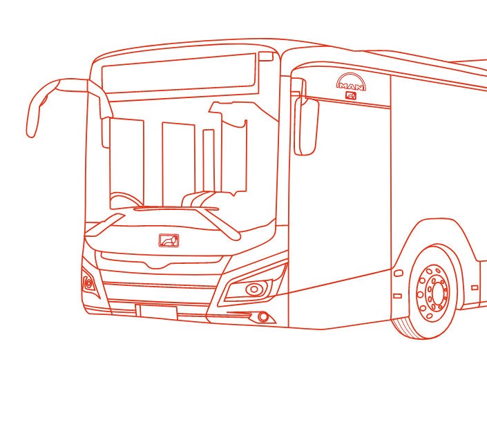 Bus, Vector Line Drawing Illustration, AI, Cdr, Dxf, Eps, Pdf Vector ...