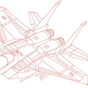 F-15 Strike Eagle Vector Line Art (digital Download) - Etsy