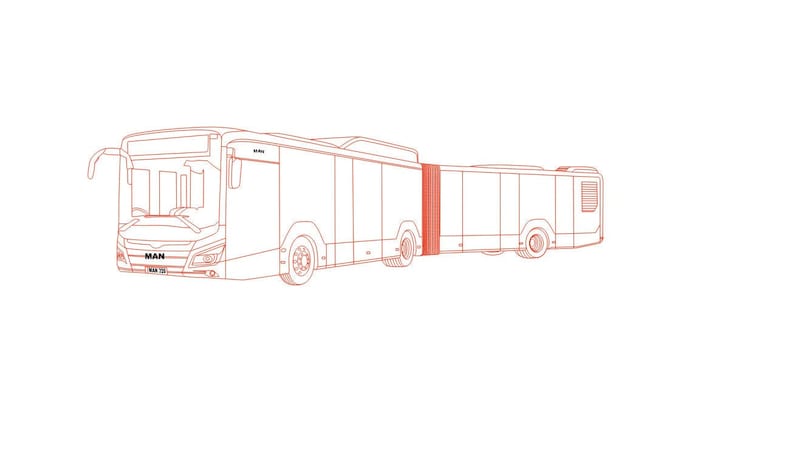 Bus, Vector Line Drawing Illustration, AI, Cdr, Dxf, Eps, Pdf Vector ...