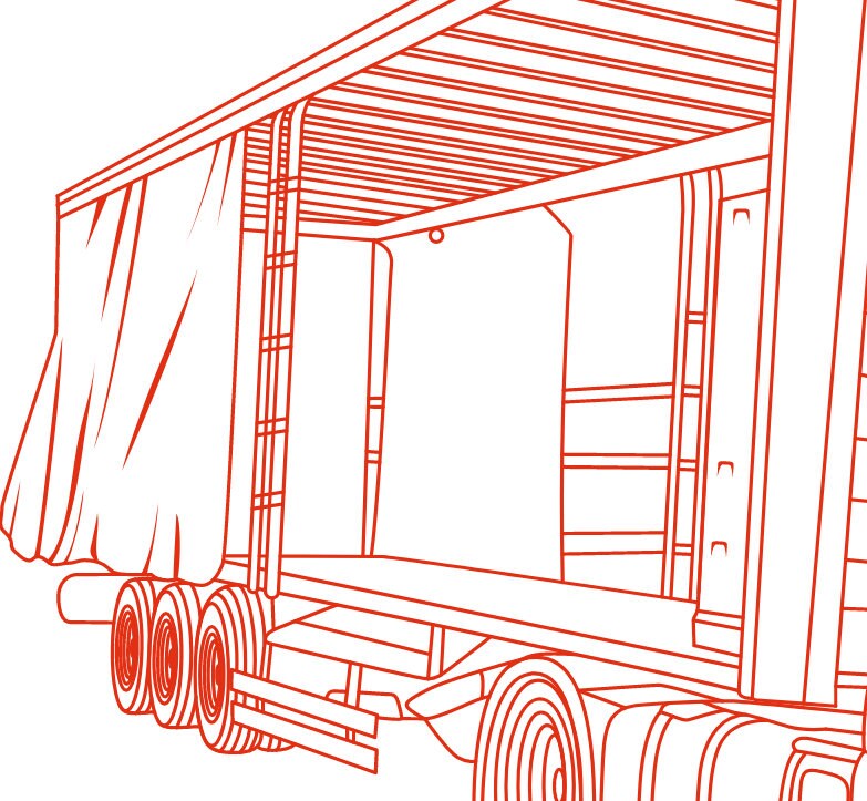 Truck, Vector Line Drawing Illustration, AI, Cdr, Dxf, Eps, Pdf Vector ...