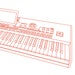 Synthesizer, Vector Line Drawing Illustration, AI, Cdr, Dxf, Eps, Pdf ...