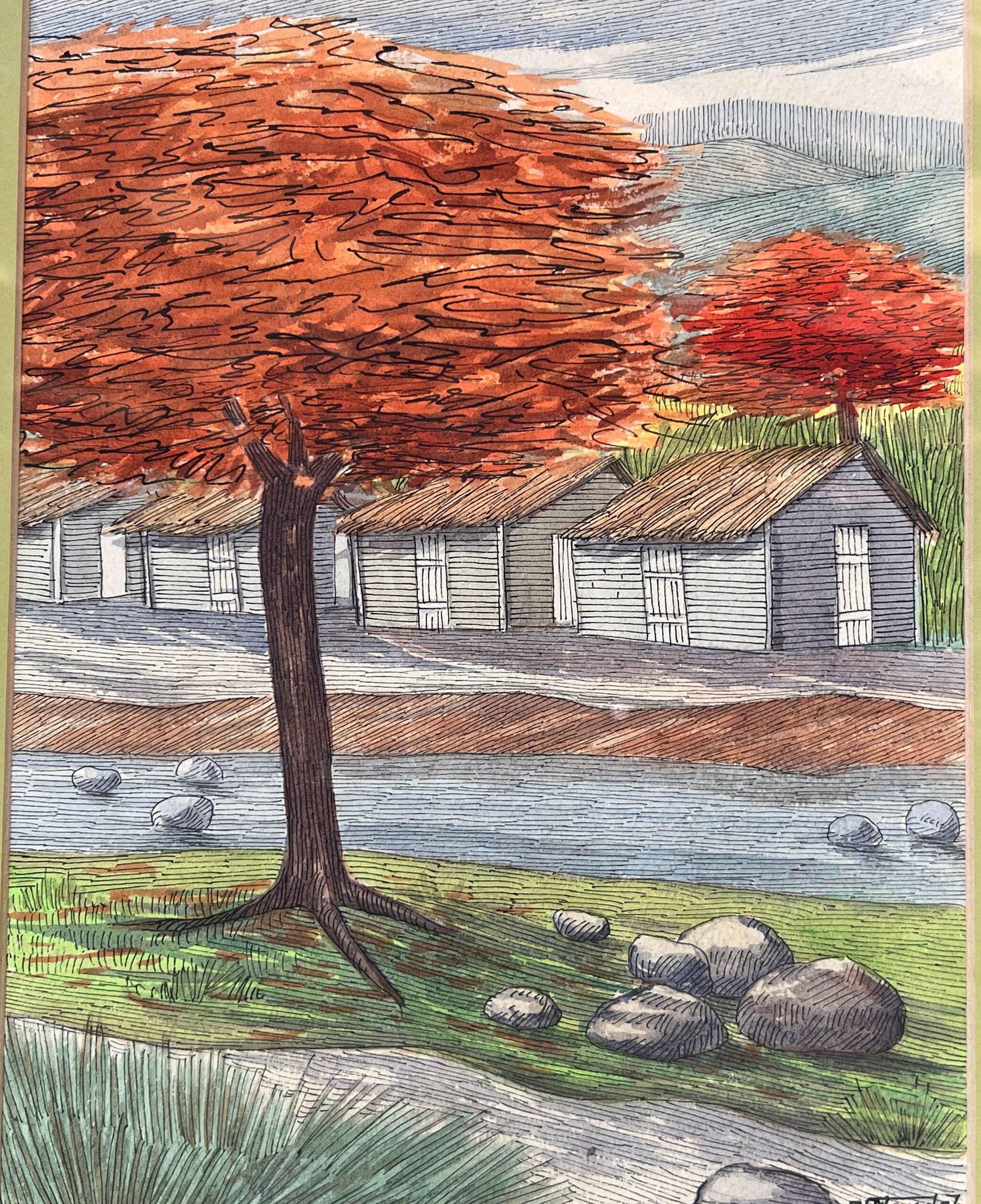 Flamboyant / Royal Poinciana Trees Watercolor Painting by V. Mendez - Etsy