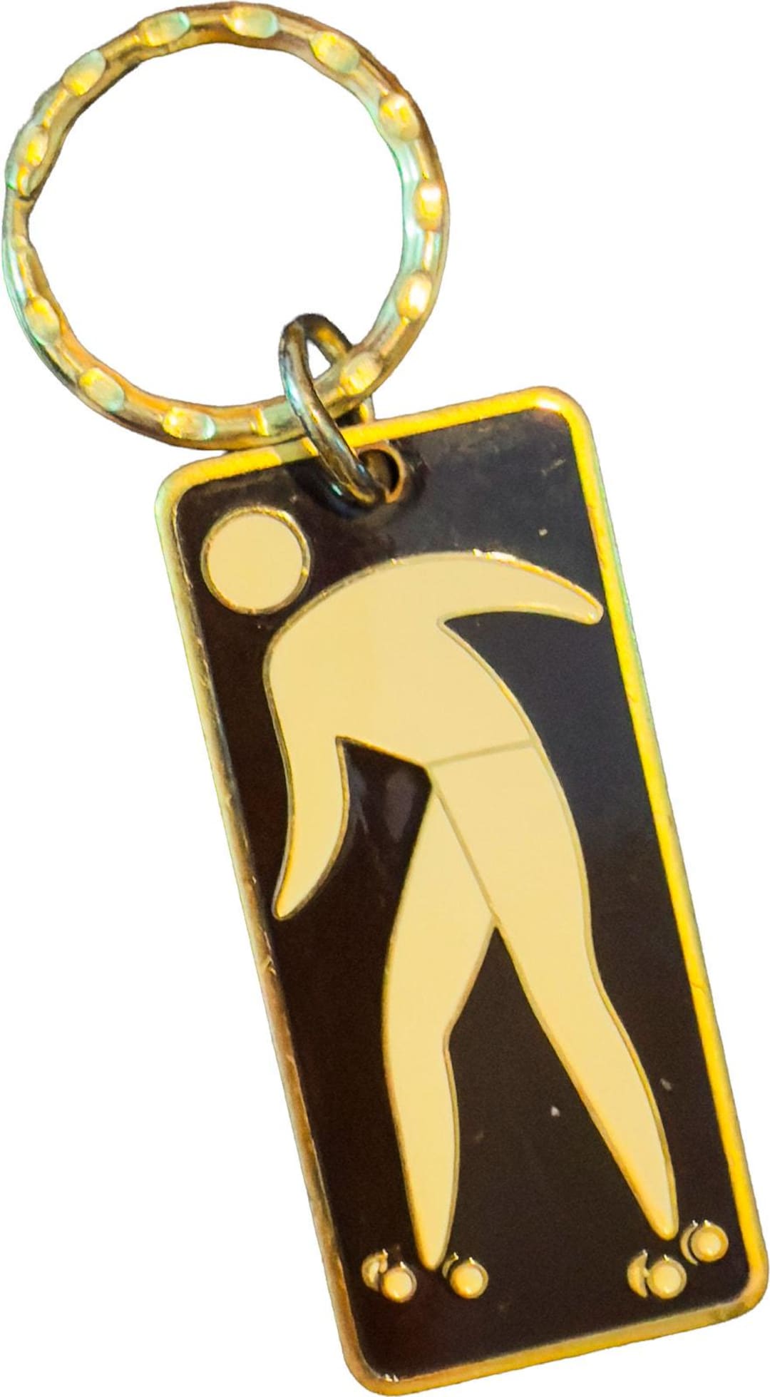 Vintage Metal Roller Skating Figure Roller Skates Key Ring Keychain ...
