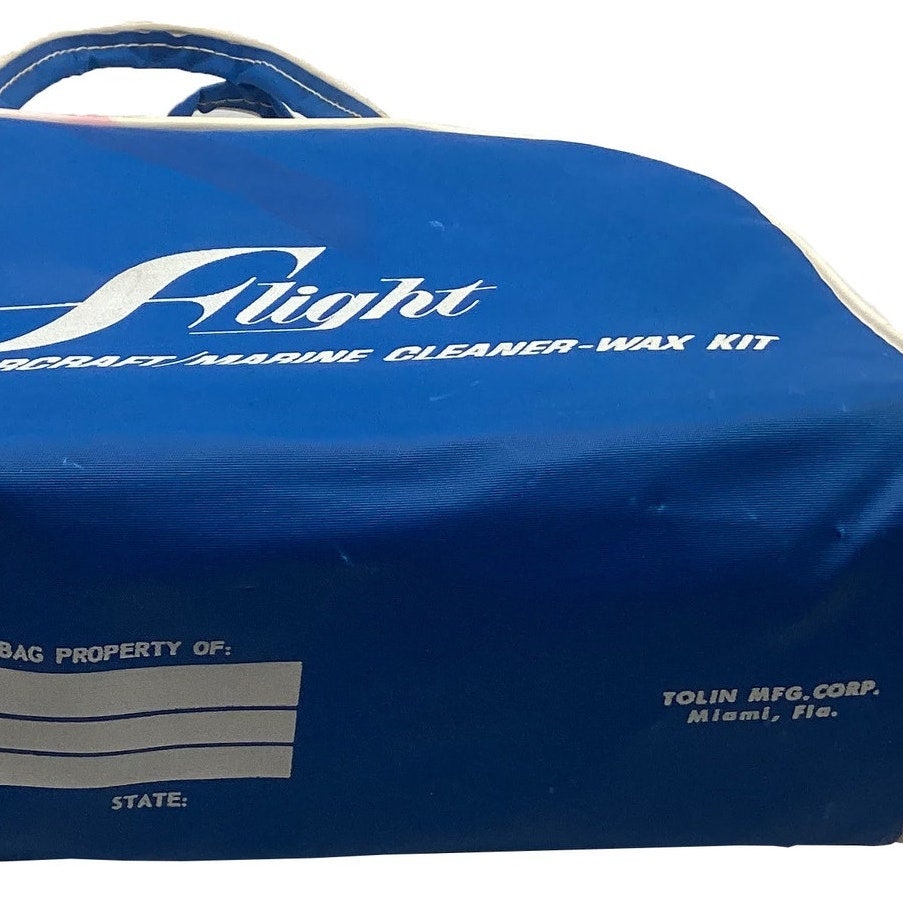 Rare Vintage FLIGHT BAG Mid Century Modern/mcm Blue 1960s Flight Kit ...