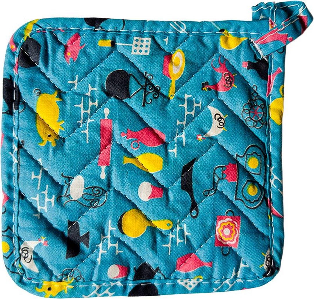 Vintage Mid-century Advertising Sample Pot Holder/hot Pad Quilted ...