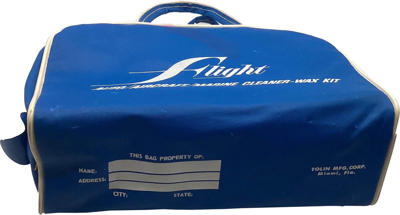 Rare Vintage FLIGHT BAG Mid Century Modern/mcm Blue 1960s Flight Kit ...