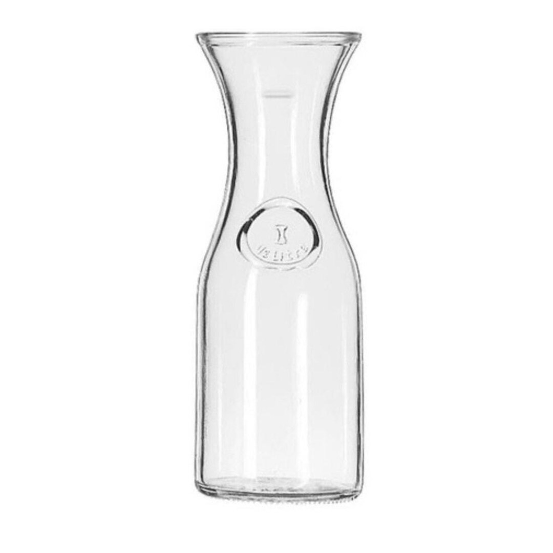 Libbey Half-liter Glass Wine Decanter Jug Vase Embossed (97001) Made in ...
