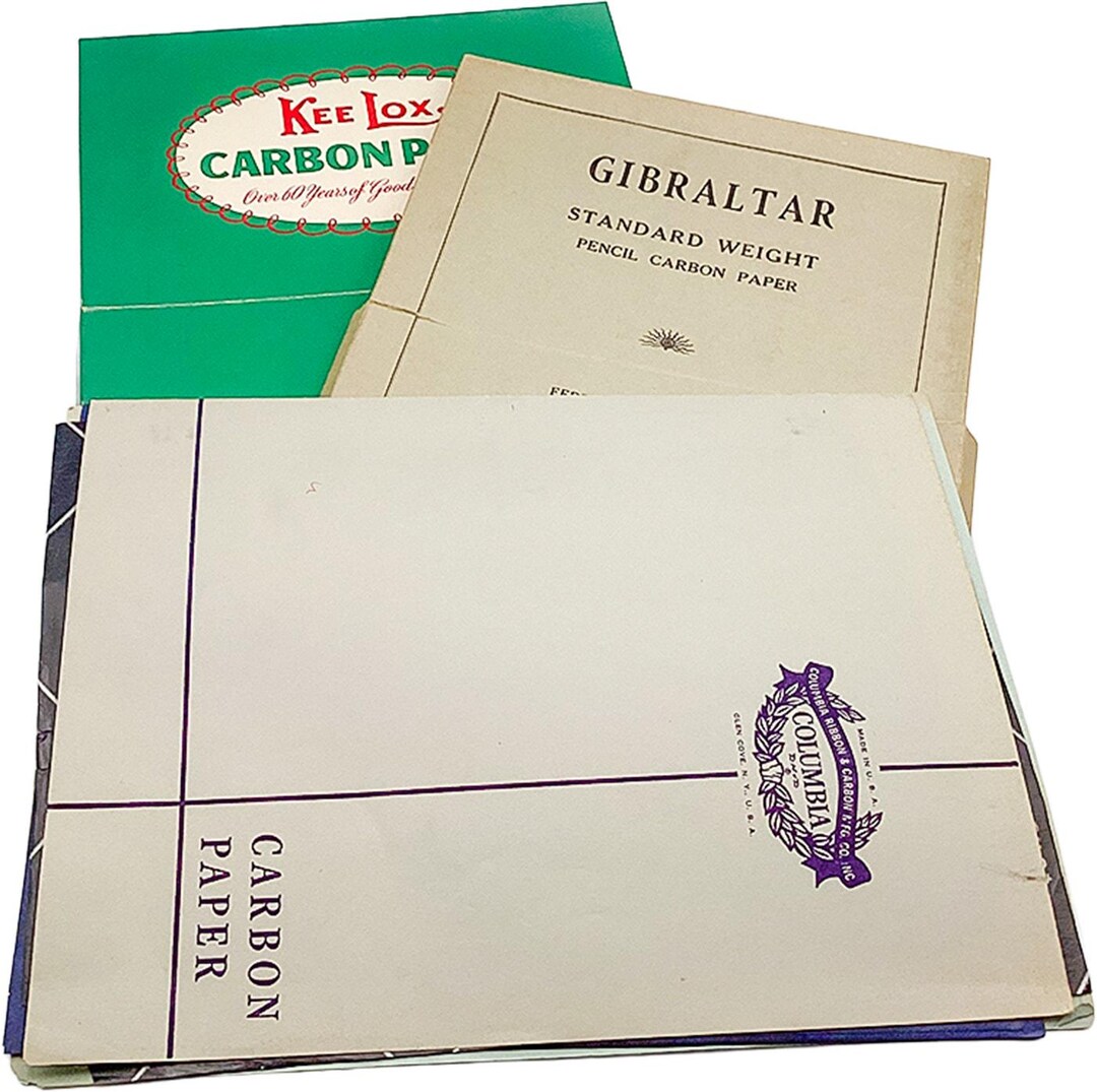 Vintage Carbon Paper Typewriter Art Supplies Kee Lox Columbia Gibraltar ...