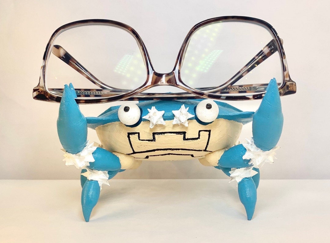3D Printed Shiny Pincher Crab Figurine Gift for Him Glasses Holder Desk ...