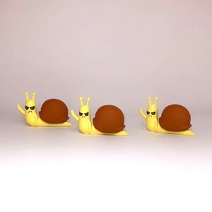 3D Printed Evil Snail Figurines Lich Snail Desk Buddy Snail Plant ...