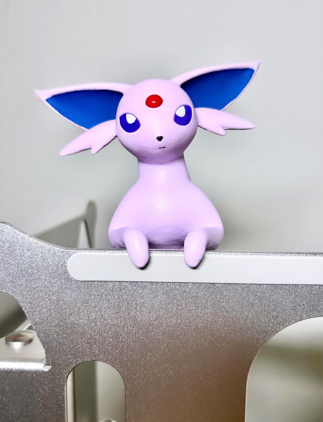 3D Printed Purple Cat Figurine Computer Monitor Figure Screen Monitor ...