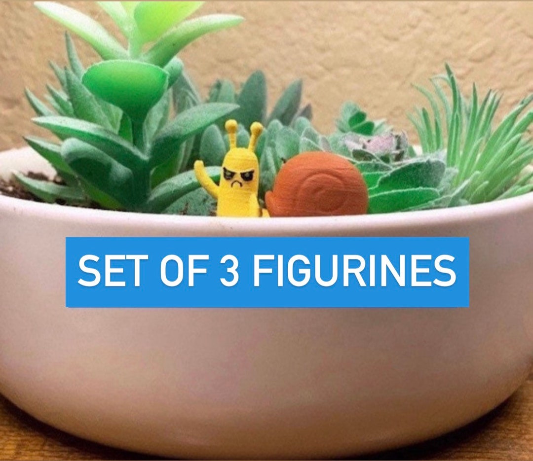 3D Printed Evil Snail Figurines Lich Snail Desk Buddy Snail Plant ...