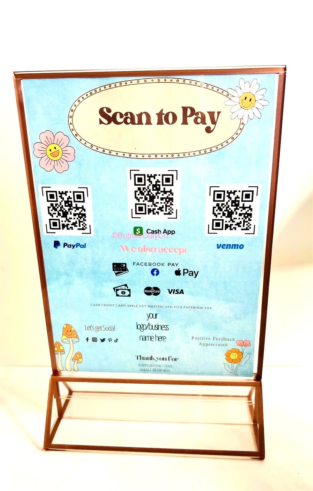 Scan to Pay Sign/scan to Pay Festival Sign/craft Show Sign ...