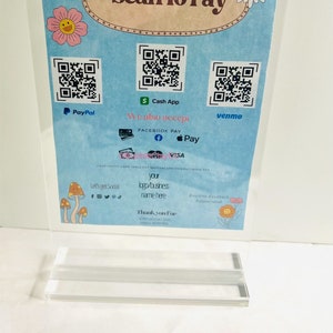 Scan to Pay Sign/scan to Pay Festival Sign/craft Show Sign ...