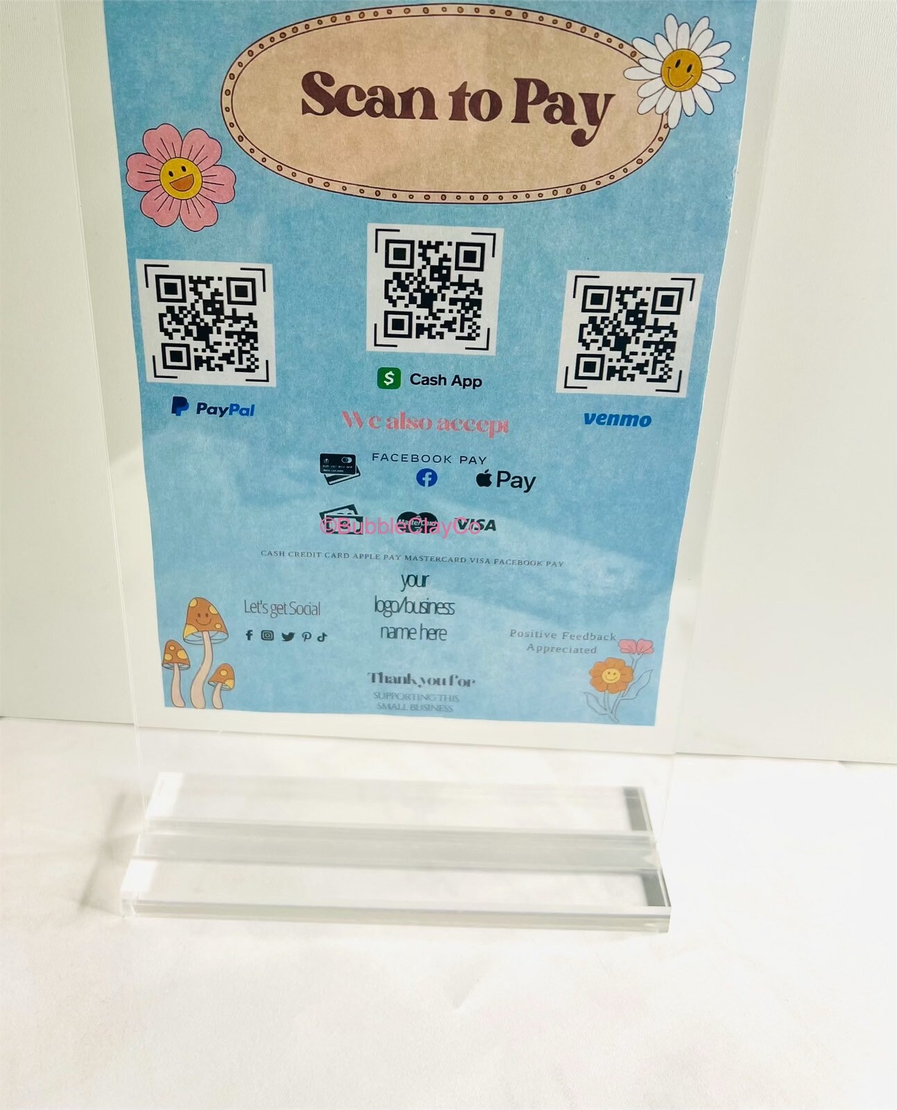 Scan to Pay Sign/scan to Pay Festival Sign/craft Show - Etsy