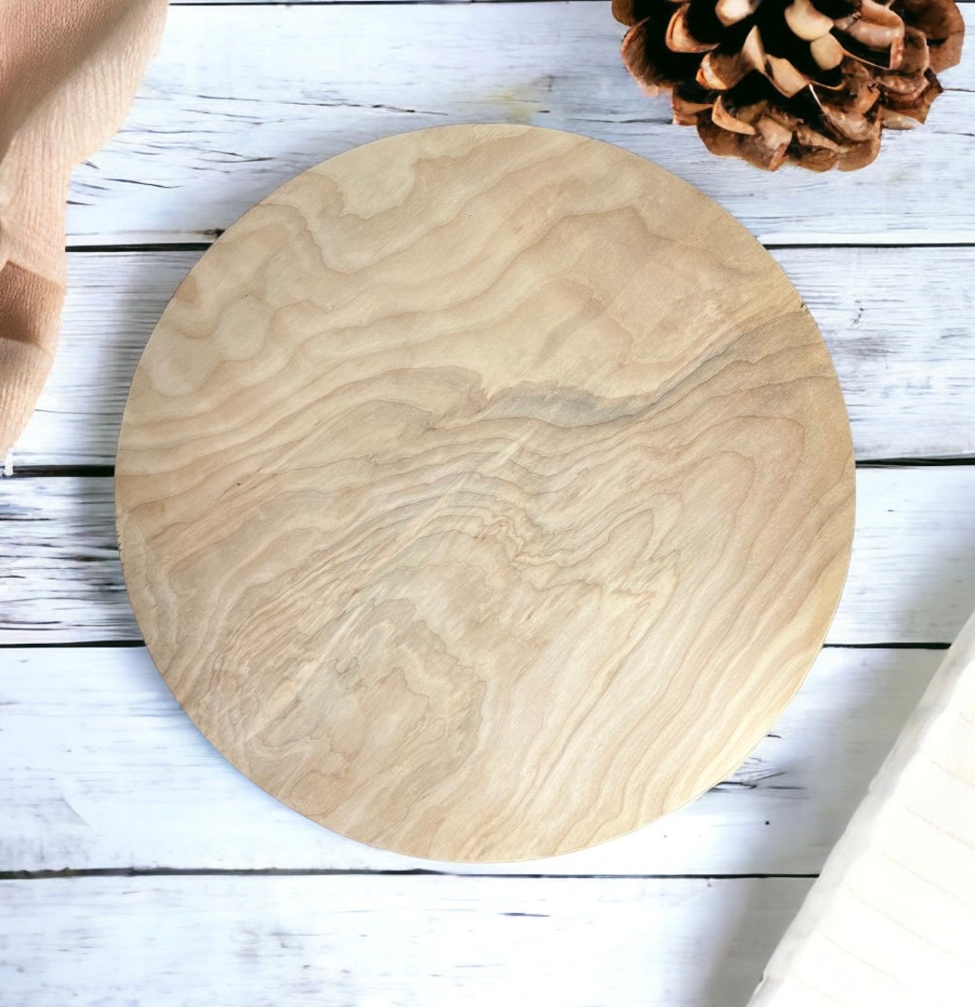 1/2 Inch Unfinished Birch Round/ 1/2 Inch Wooden Door Round/diy Sign ...
