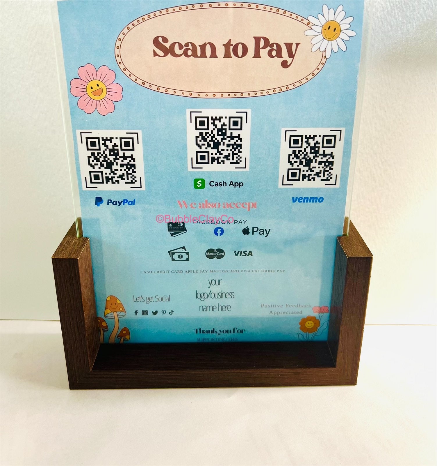 Scan to Pay Sign/scan to Pay Festival Sign/craft Show - Etsy