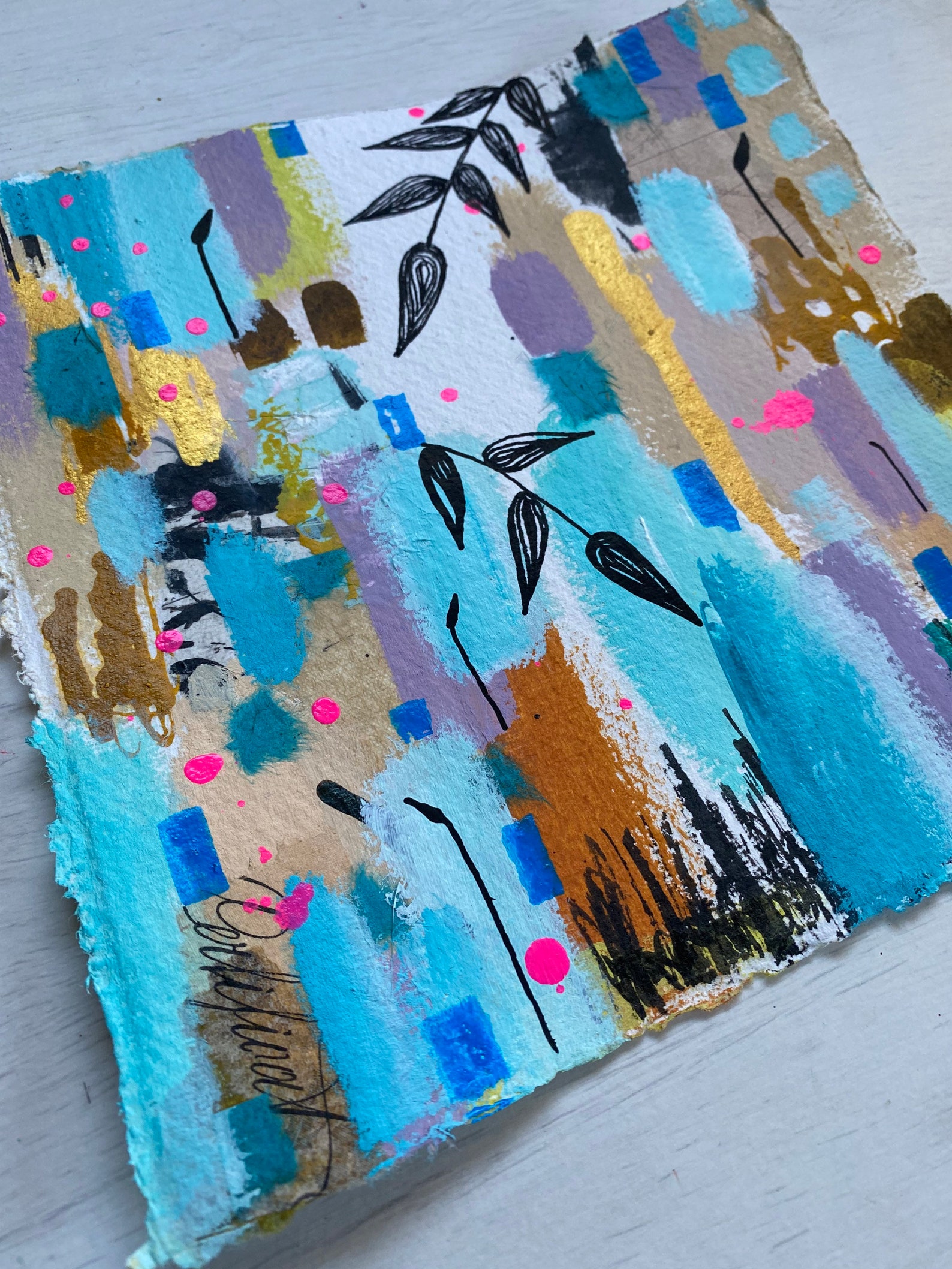 Bespoke Painting, 30 X 30cm on Handmade Paper. - Etsy Canada
