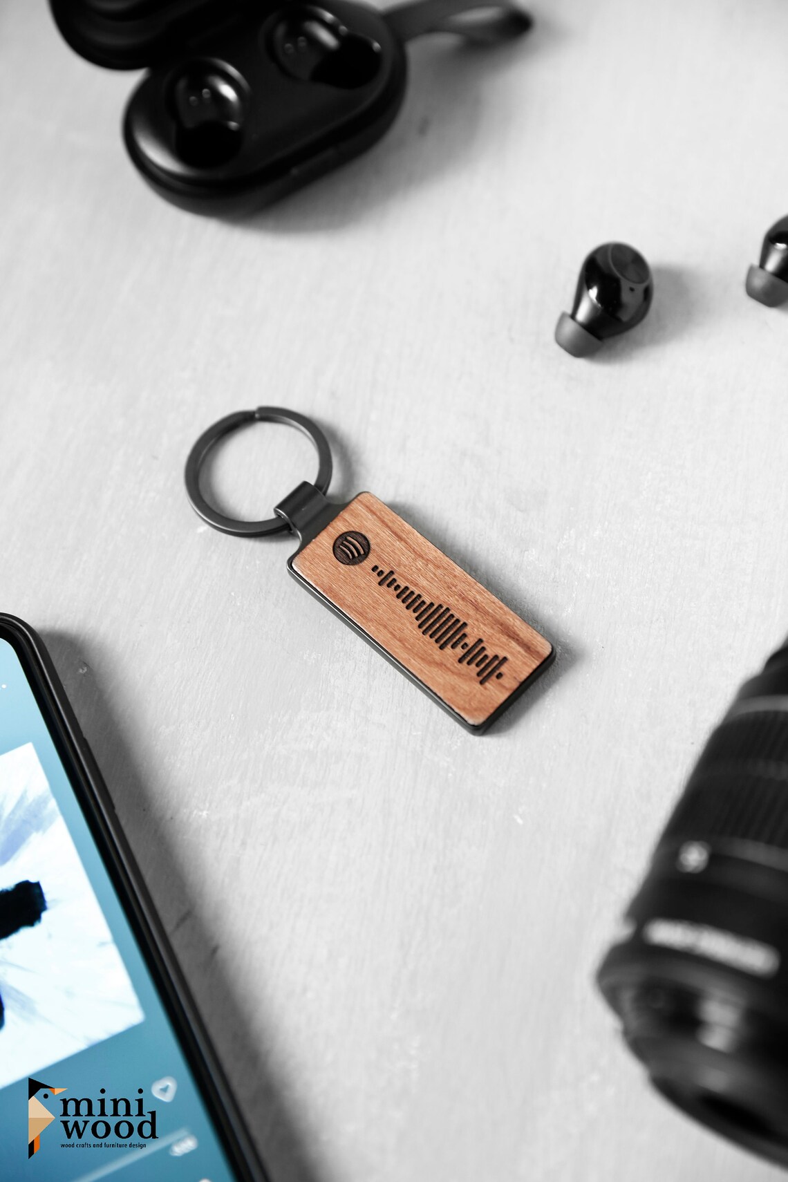 Spotify Code Keychain Custom 2 Sided Spotify Keychain | Etsy