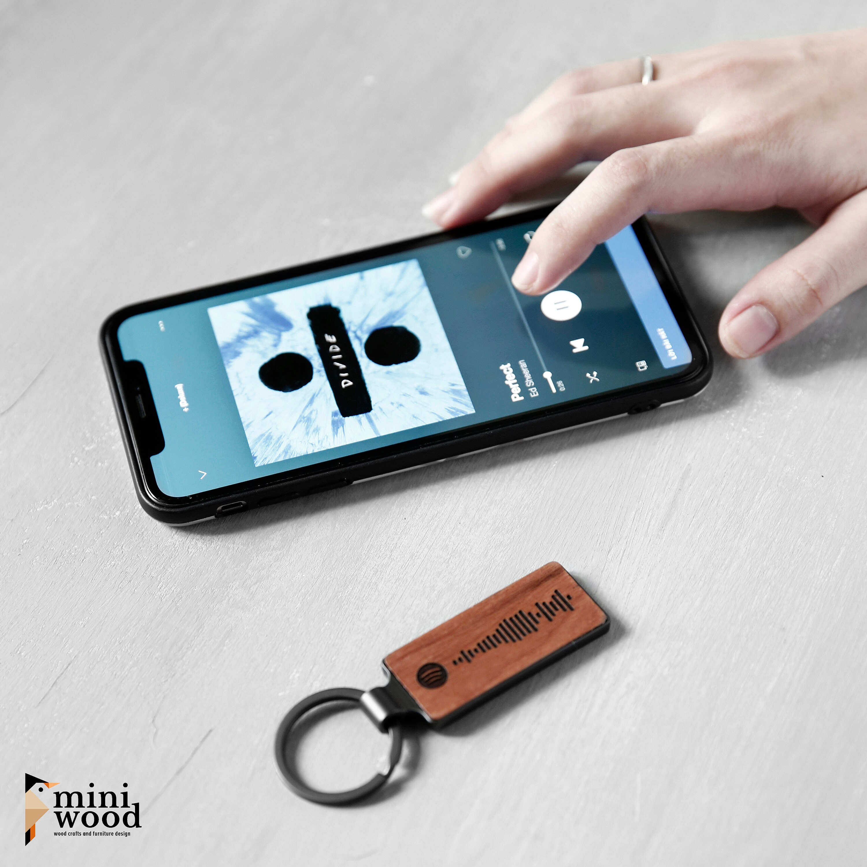 Spotify Code Keychain Custom 2 Sided Spotify Keychain | Etsy