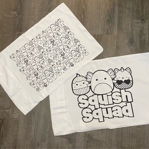 Squish Squad Pillow Case Coloring Activity, Color Your Own Pillowcase ...