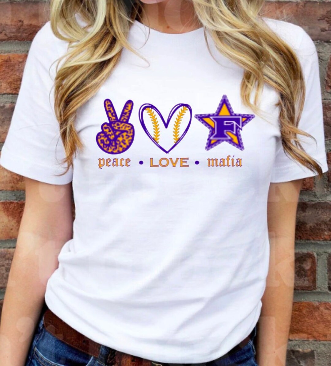 Mafia Softball Mom Shirt: Peace Love Mafia Tee - Etsy