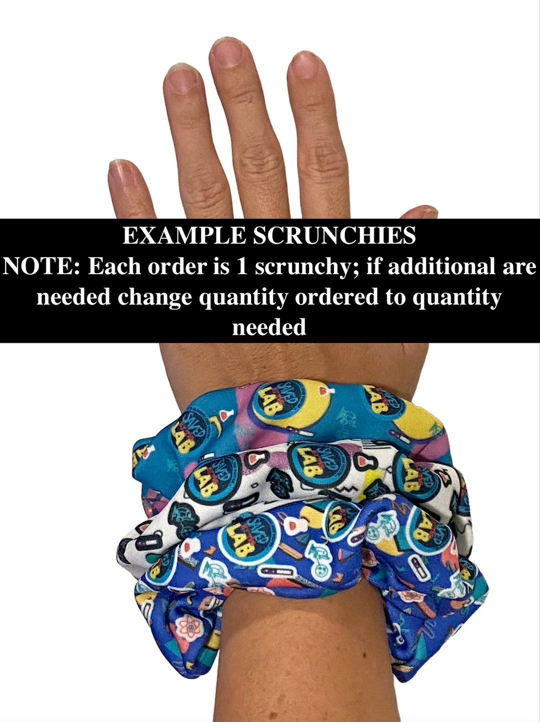 Your Design Printed on a Scrunchy, Your Logo on a Scrunchy - Etsy