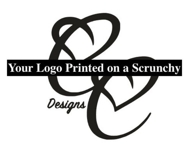 Custom Company Branded Scrunchie Hair Tie, Your Logo, Company Name and ...