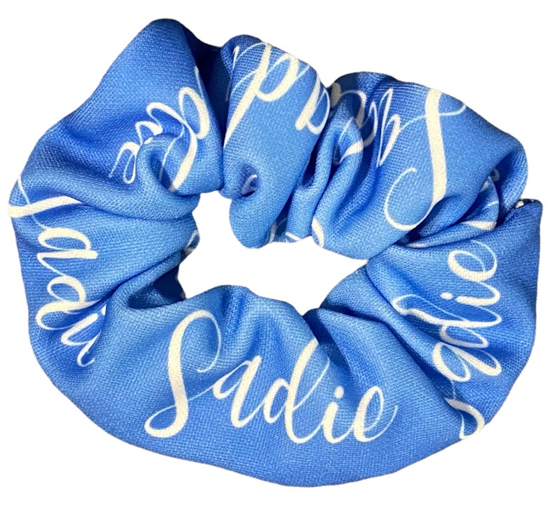 Custom Name Scrunchy: Personalized Hair Accessory, Birthday Gift - Etsy