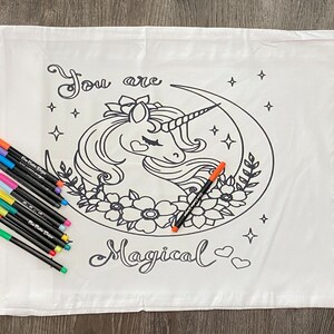 Color Your Own Pillowcase: Kids' Coloring Activity, Party Favor - Etsy