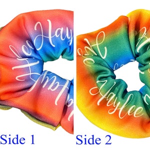 Custom Name Scrunchy: Personalized Hair Accessory, Birthday Gift - Etsy