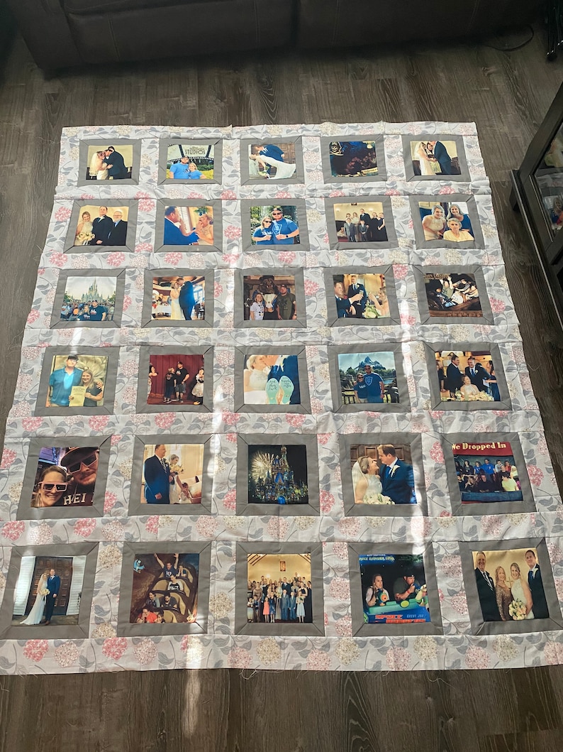 Memory Quilt Blocks: Custom Photo Prints on Fabric - Etsy