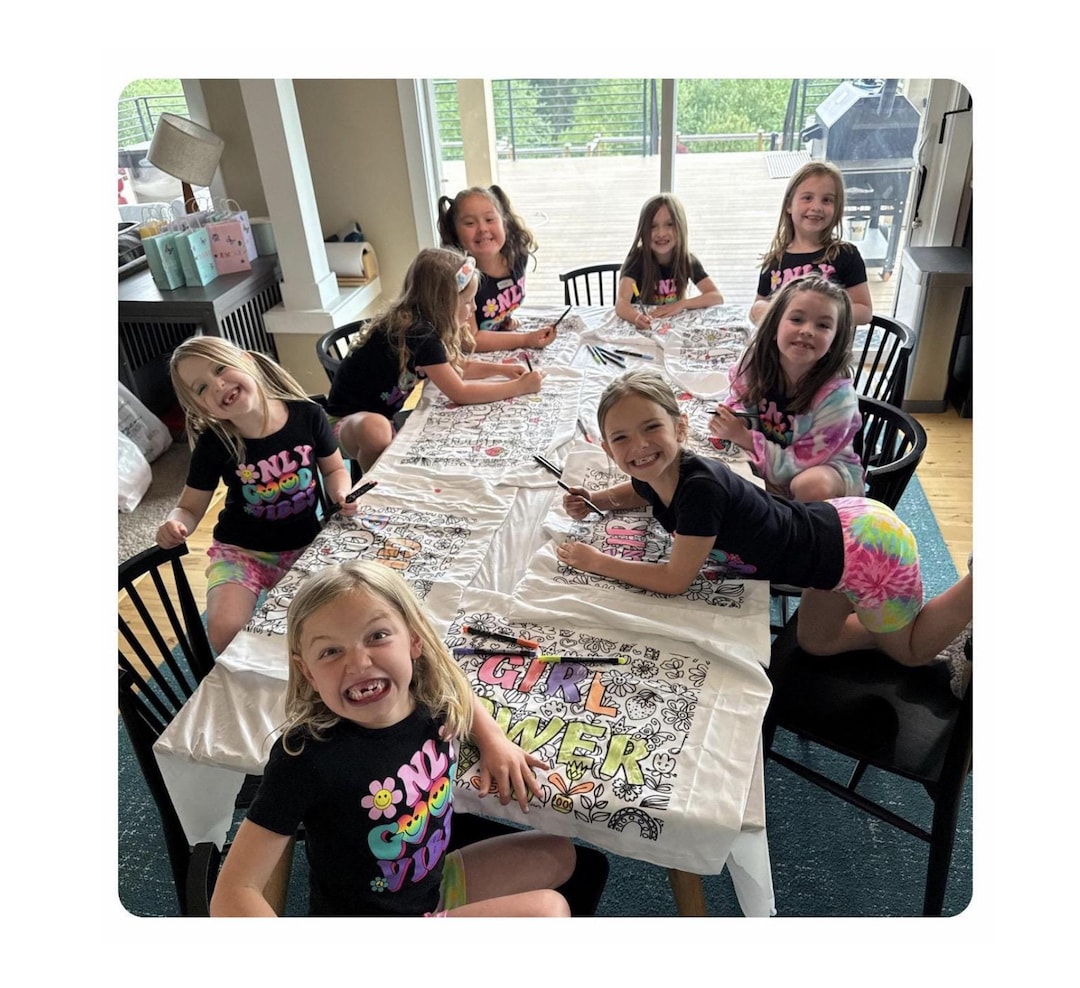 Color Your Own Pillowcase: Slumber Party Craft, Kids' Activity - Etsy