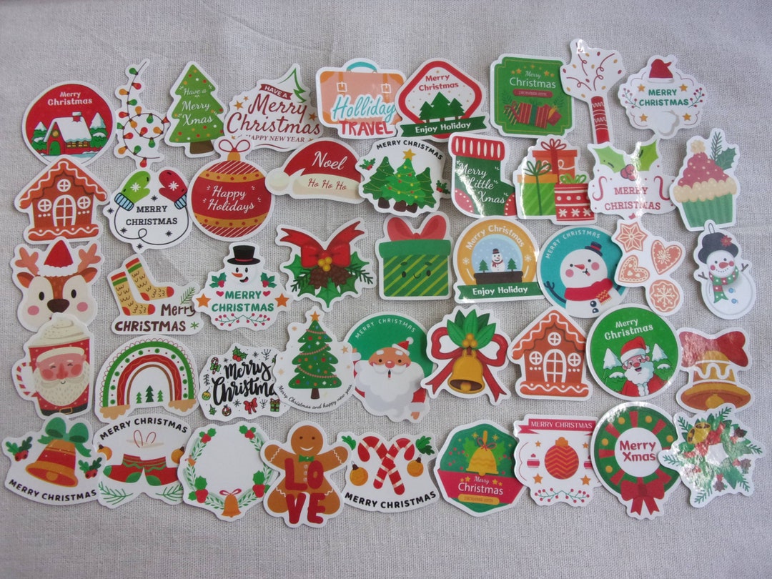 Christmas Stickers Gingerbread House Barley Sugar Fir Bell - Etsy