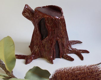 Ceramic Wood Stump - Etsy
