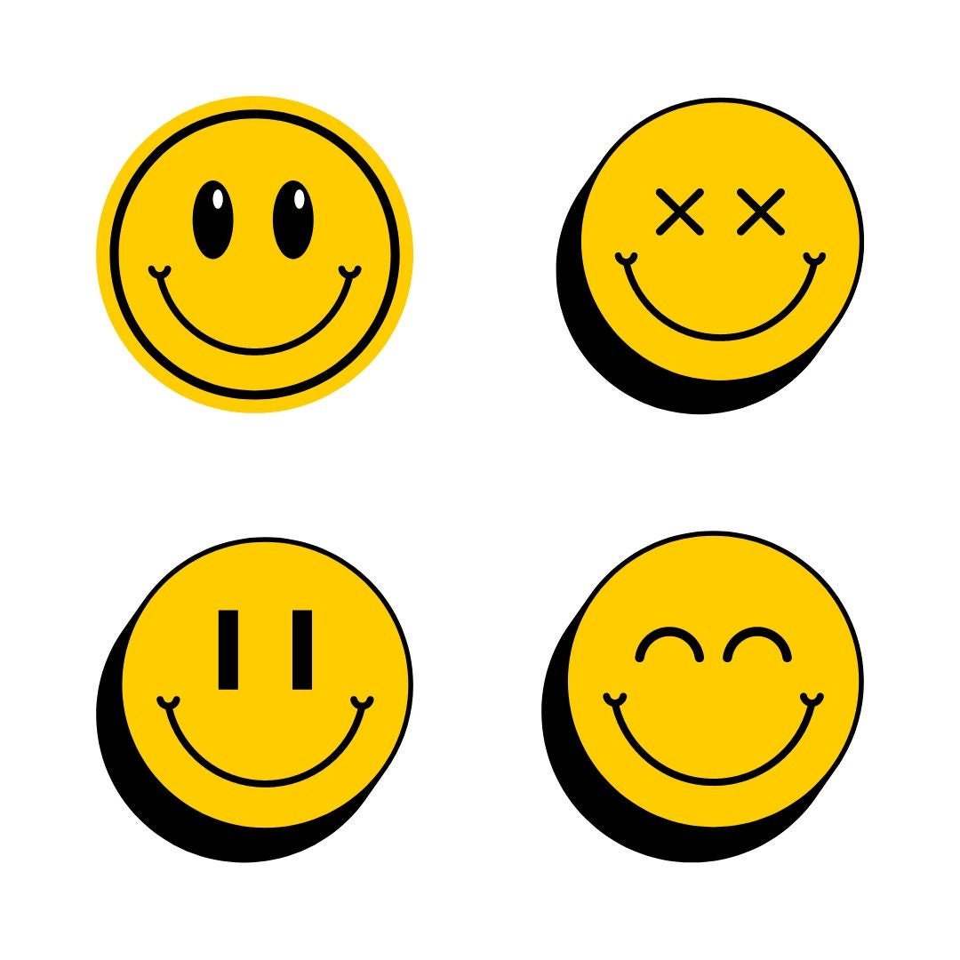 Smilie Faces Design SVG & JPEG Download - Etsy