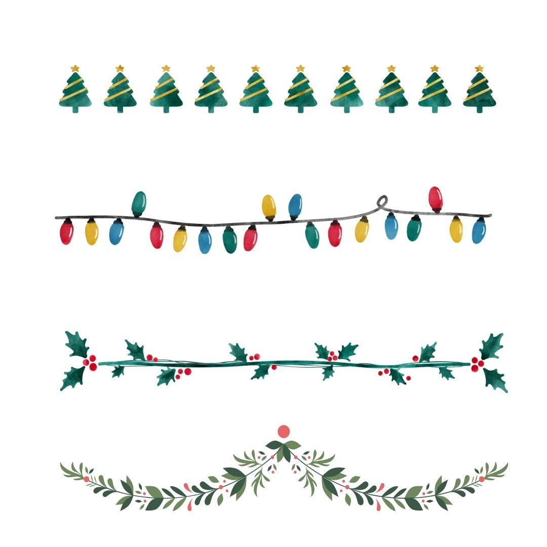 Christmas Borders SVG JPEG Download - Etsy