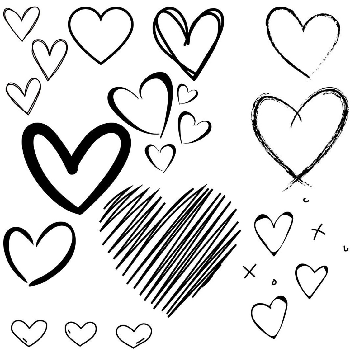 Hearts Design SVG & JPEG Download - Etsy