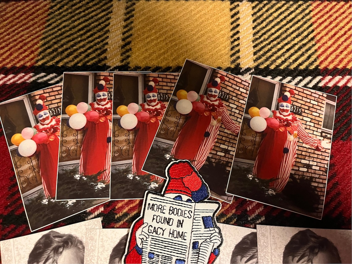 John Wayne Gacy Set. 1 Patch 10 Stickers Serial Killer - Etsy