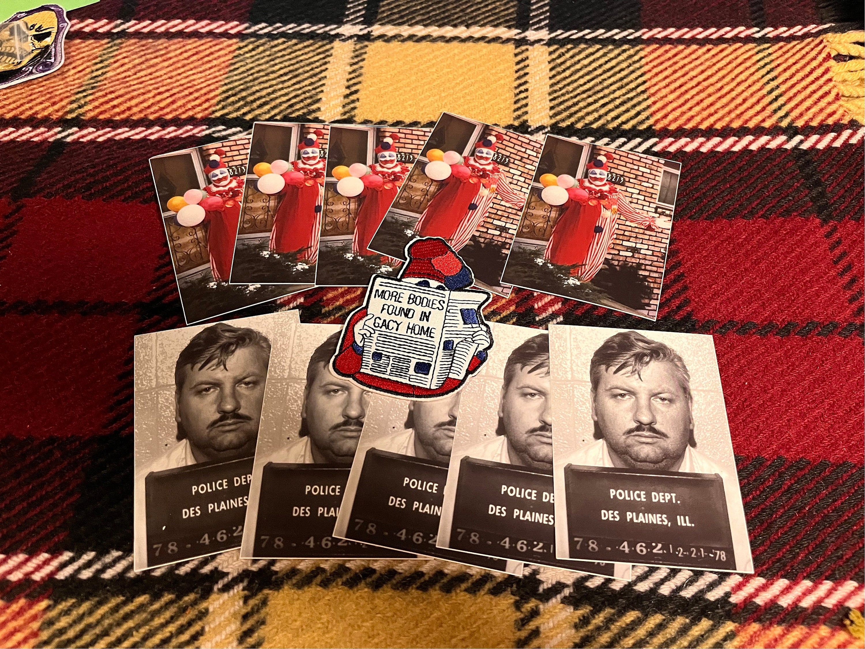 John Wayne Gacy Set. 1 Patch 10 Stickers Serial Killer - Etsy