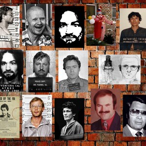 3 Serial Killer Posters + 14 Serial Killer Stickers - Etsy