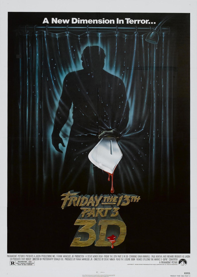 16 Horror Slasher 80's Movie Posters - Etsy
