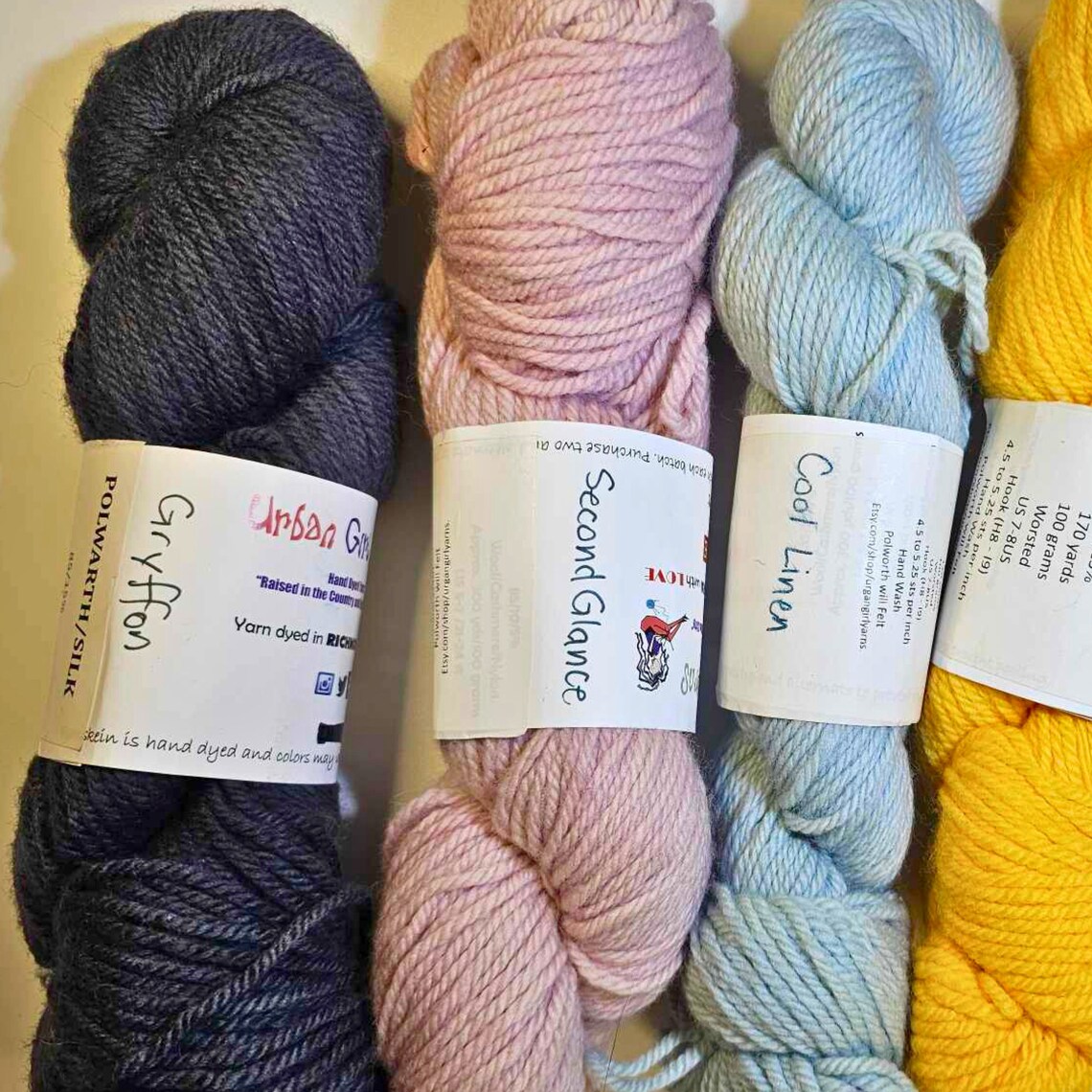 Silk Blend Worsted Yarn | Urban Girl Yarns Polwarth Worsted Solids ...