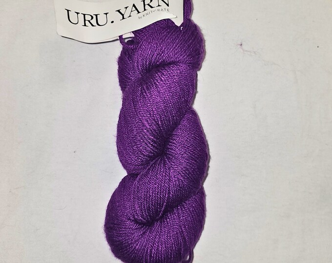 Merino Silk DK Yarn | Knitcrate Uru Yarn Silk DK in Beautyberry | Yarn ...