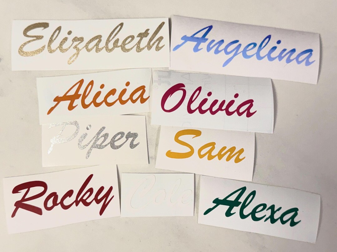 Personalized Vinyl Name Label,name Decal,bridesmaid Proposal Tag ...