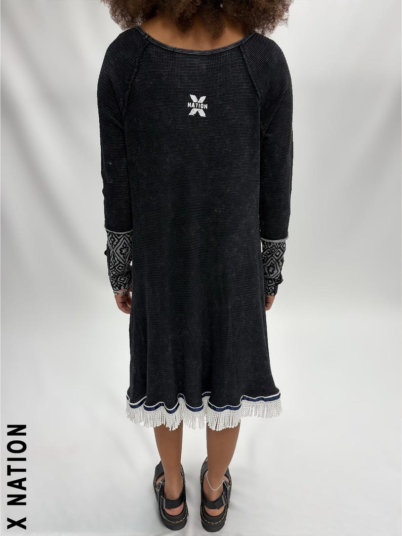 Hebrew Israelite Women's Daughter of Zion Shirt Dress, White Fringes, X ...