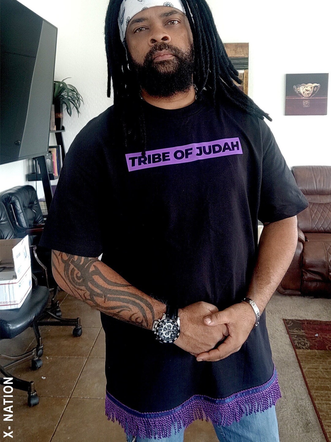 Hebrew Israelite Tribes Tee Shirt With Fringes, X Nation, 12 Tribes of ...