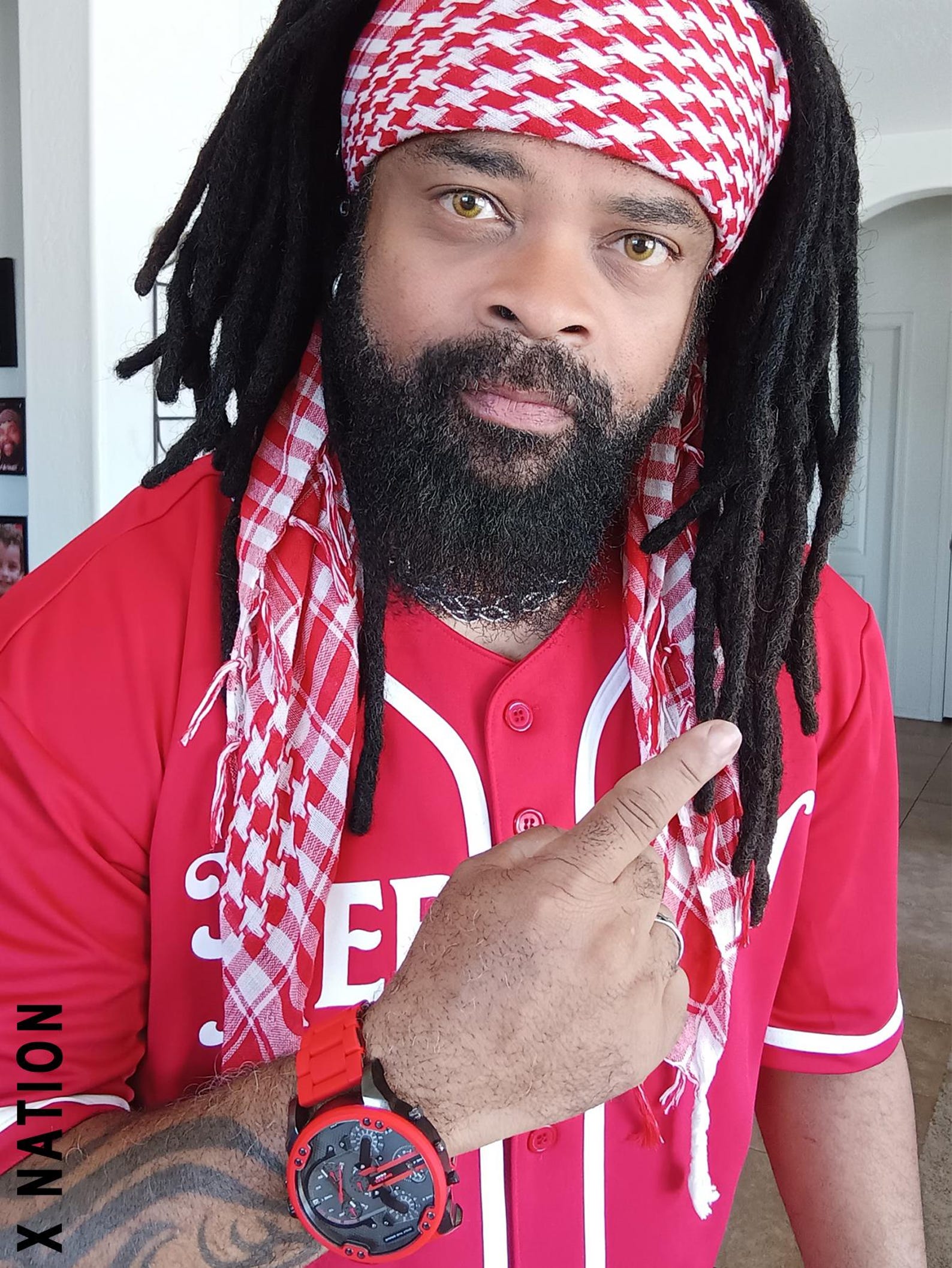 Hebrew Israelite Baseball Jersey Red With White Fringes, X Nation Brand ...